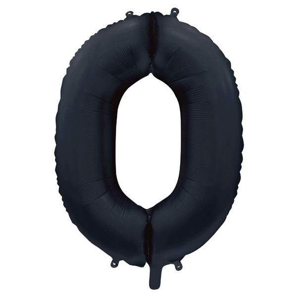 0 Tal Mat Sort folieballon 86 cm.