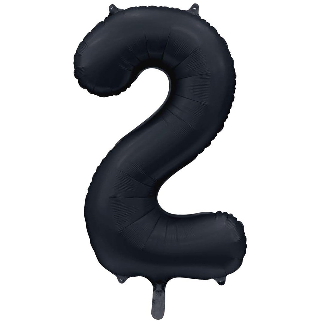 2 Tal Mat Sort folieballon 86 cm.