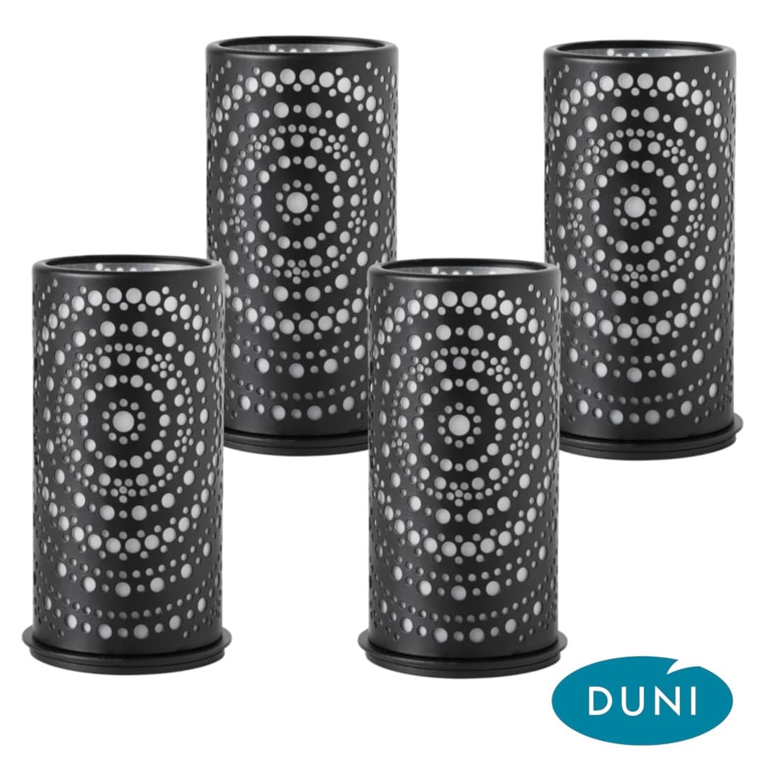 Duni 4-pak Billy Lysestage Sort Black Friday Tilbud