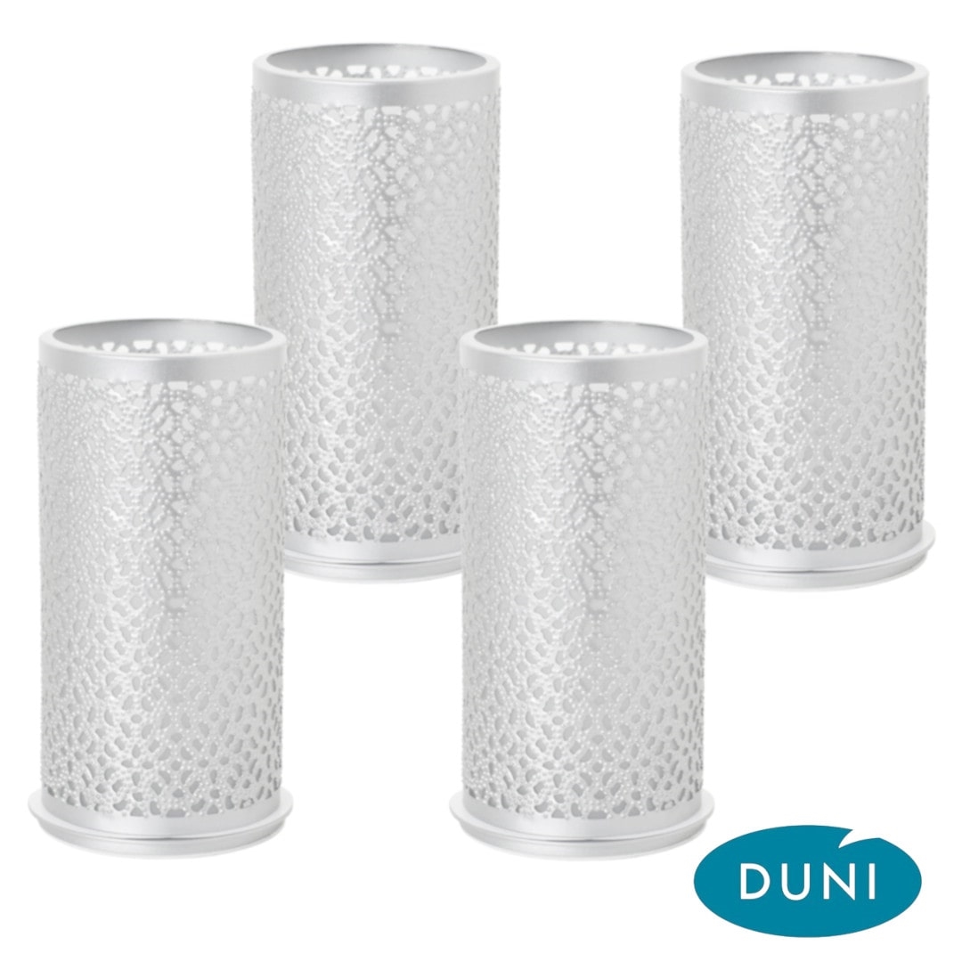 Duni 4-pak Bliss Lysestage Sølv Black Friday Tilbud