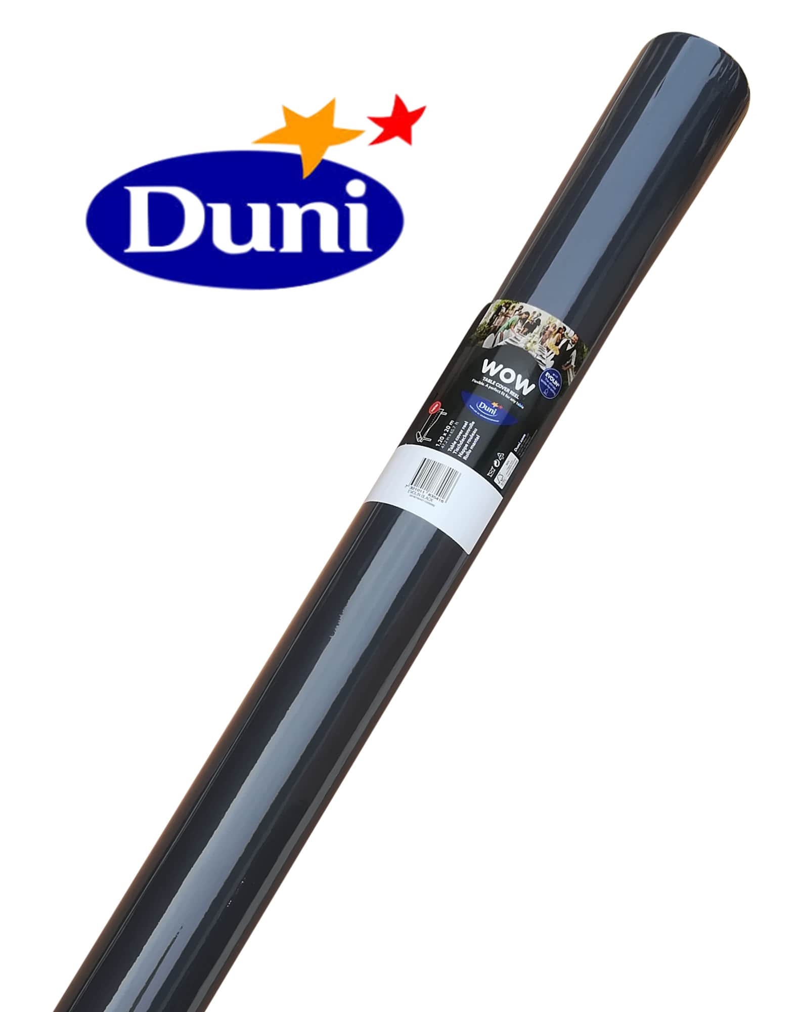 Duni Evolin Rulledug 1,20 x 20 meter - Sort